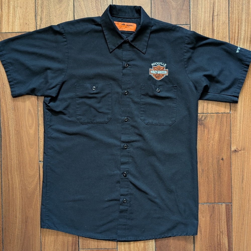 Vintage Harley Davidson Tech/Mechanics Work Shirt (M) - Gem